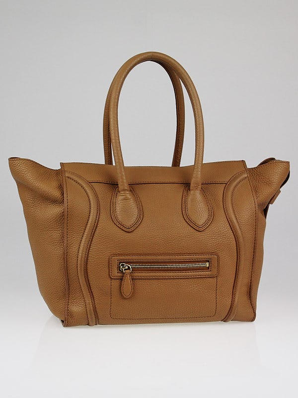 Celine Camel Pebbled Leather Shoulder Luggage Tote Bag | Yoogi's Closet