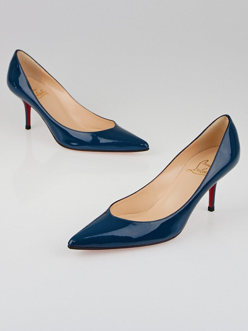 Christian Louboutin Peacock Patent Leather Mody Blues Pumps Size 6.5/37 ...