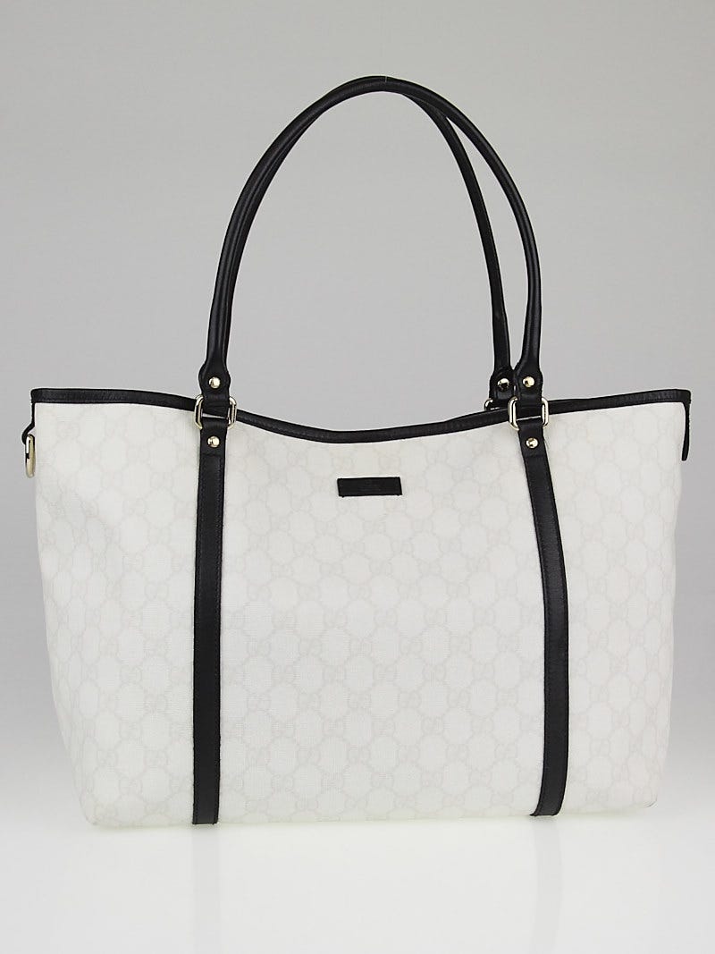 Gucci White GG Coated Canvas Joy Medium Tote Bag | Yoogi's Closet