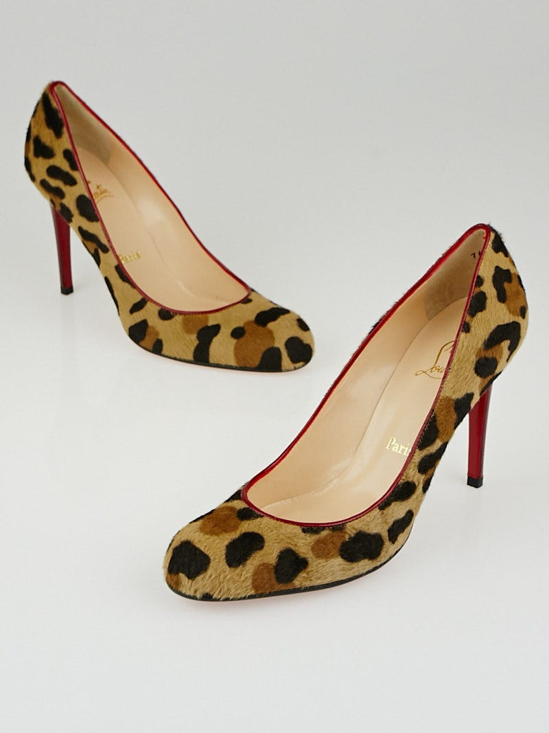 Christian Louboutin Leopard Print Pony Hair Miss Allen J Pumps Size 10. ...