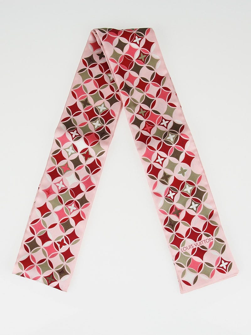 Louis Vuitton Pink Etoile Silk Bandeau Scarf | Yoogi's Closet