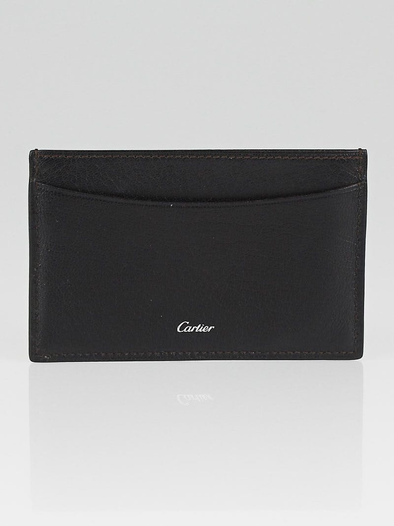 Cartier Black Calfskin Leather Business Card Holder | Yoogi's Closet