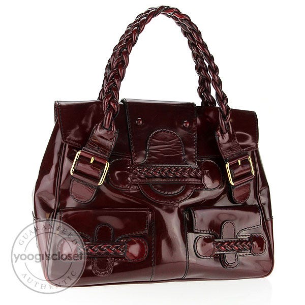 Valentino Ruby Patent Leather Histoire Bag | Yoogi's Closet
