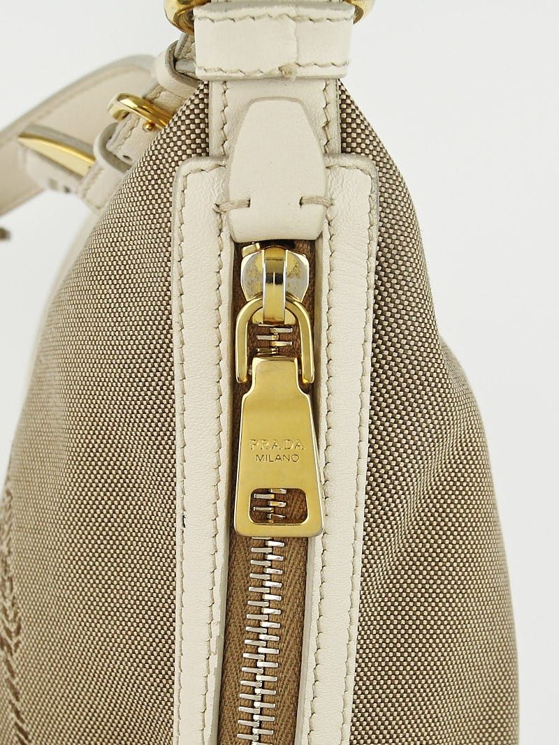 Prada Corda/Talco Logo Jacquard Canvas Small Crossbody Bag Prada Corda/Talco Logo Jacquard Canvas Small Crossbody Bag