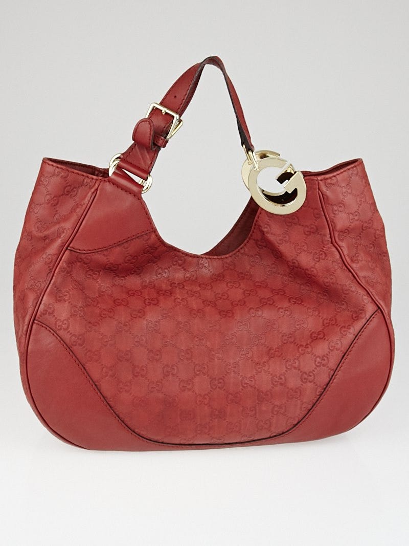 Gucci Red Guccissima Leather Charlotte Tote Bag | Yoogi's Closet