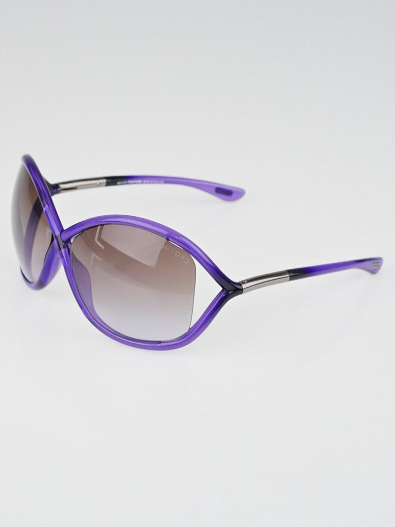 Tom Ford Purple Frame Gradient Tint Whitney Sunglasses -TF9 | Yoogi's ...