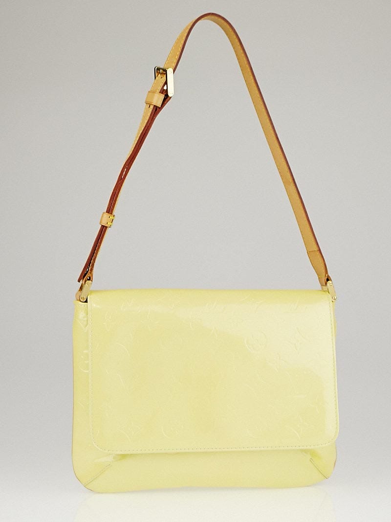 Louis Vuitton Lime Yellow Monogram Vernis Thompson Street Bag | Yoogi's ...