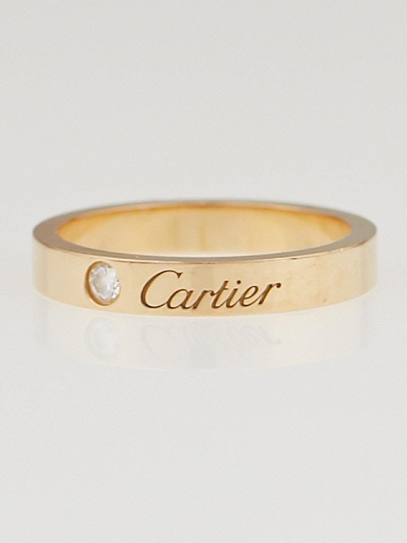 Cartier 18k Rose Gold Engraved Wedding Band Size 51/5.75 | Yoogi's Closet