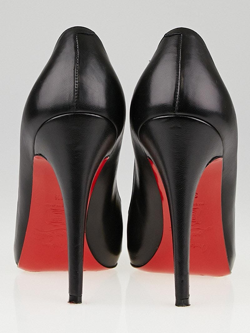 Christian Louboutin Black Leather New Declic 120 Pumps Size Christian Louboutin Black Leather New Declic 120 Pumps Size