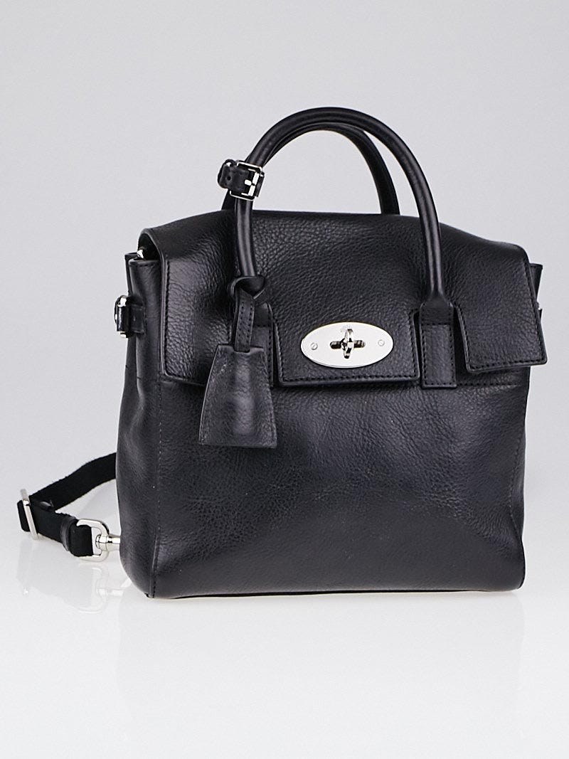 Mulberry Black Natural Leather Mini Cara Delevinge Bag | Yoogi's Closet
