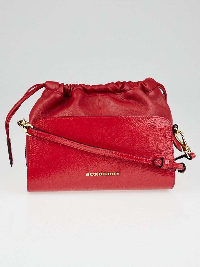 Burberry Red London Patent Leather Mini Crossbody Bag | Yoogi's Closet