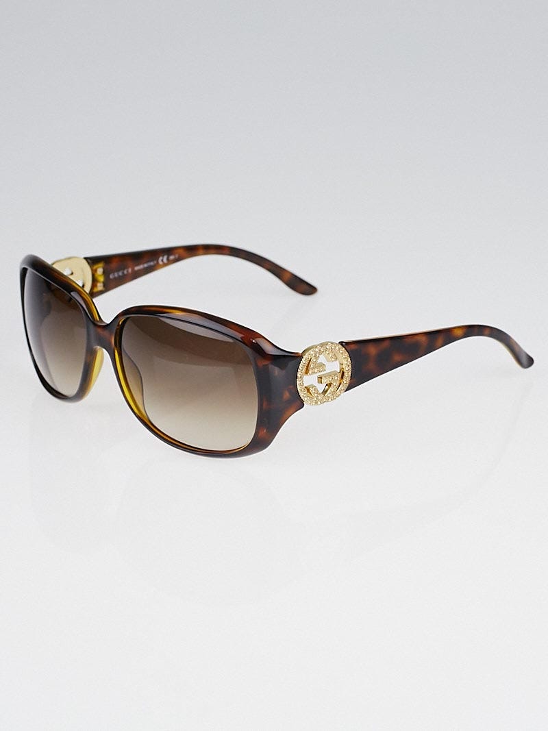 Gucci Tortoise Shell Frame GG Logo Sunglasses- 3578/S | Yoogi's Closet