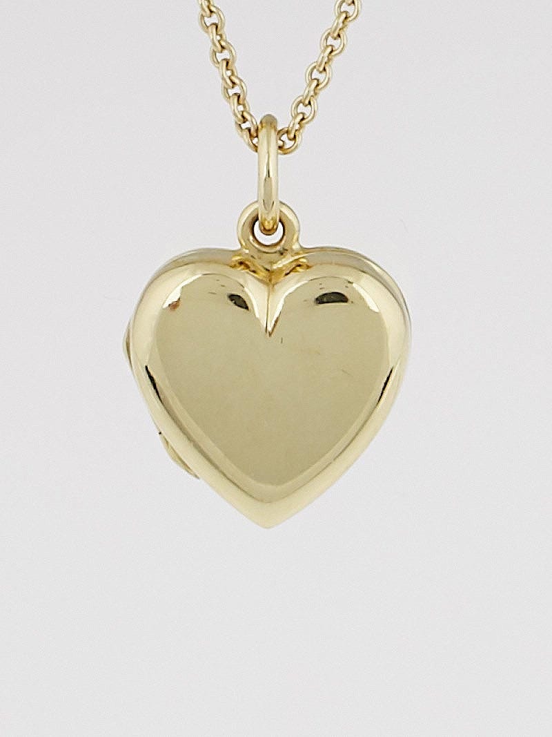 Tiffany & Co. Gold Heart Lockett Necklace | Yoogi's Closet