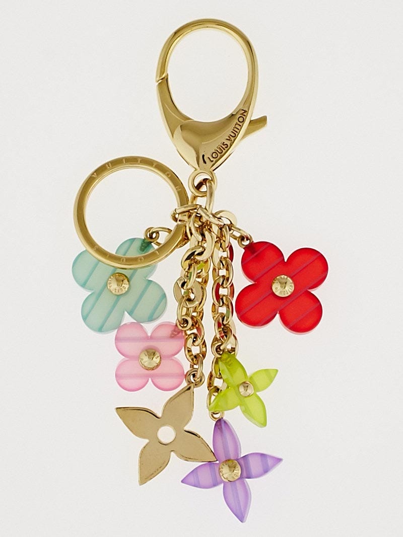 Louis Vuitton Multicolor Resin Monogram Flower Key Holder and Bag Charm ...