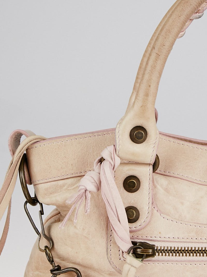 Balenciaga Pale Rose Lambskin Leather Motorcycle First Bag Balenciaga Pale Rose Lambskin Leather Motorcycle First Bag