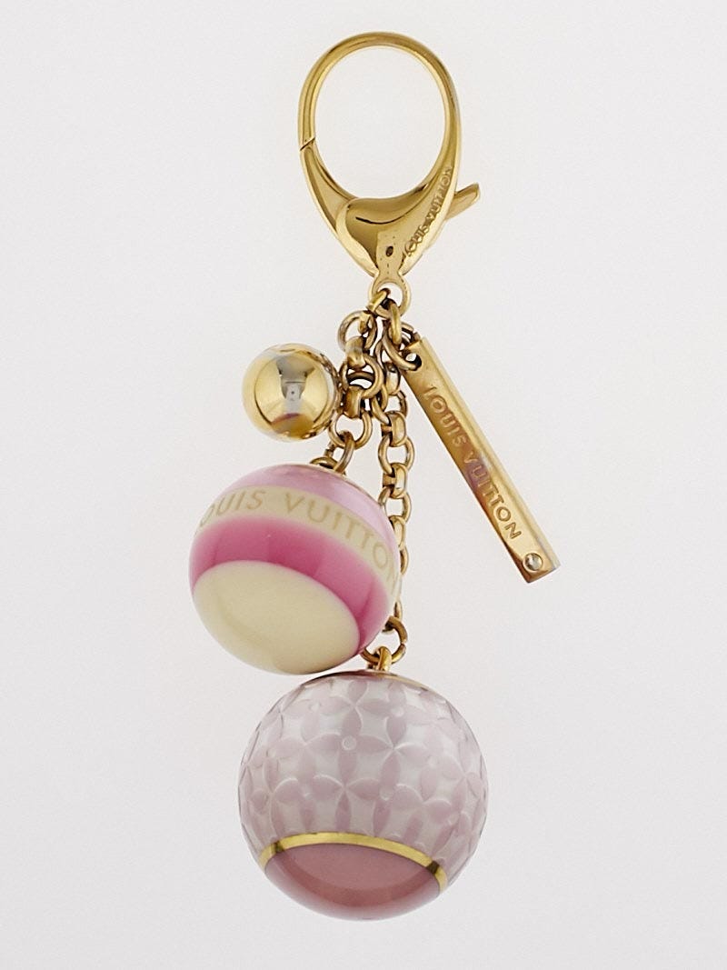 Louis Vuitton Pink Resin Monogram Mini Lin Key Holder and Bag Charm ...