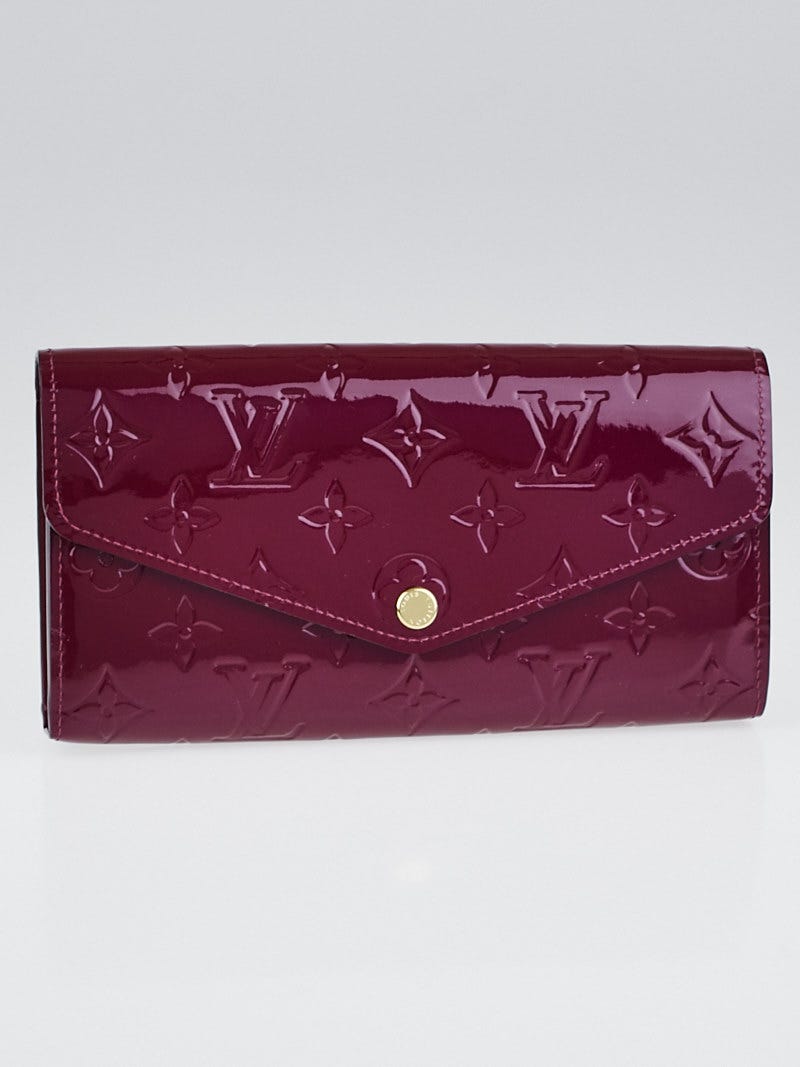 Louis Vuitton Magenta Monogram Vernis Sarah NM3 Wallet | Yoogi's Closet