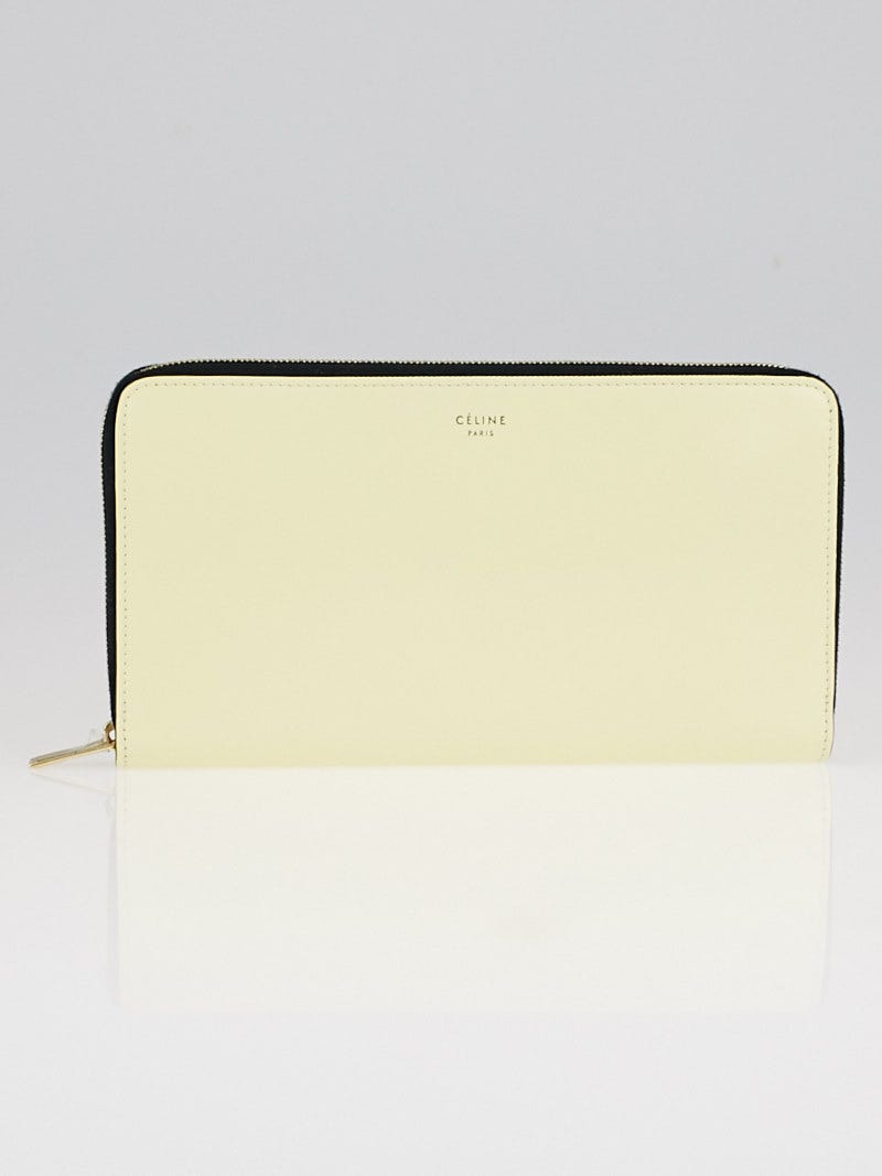 Celine Yellow Leather Zipped Multifunction Wallet | Yoogi's Closet