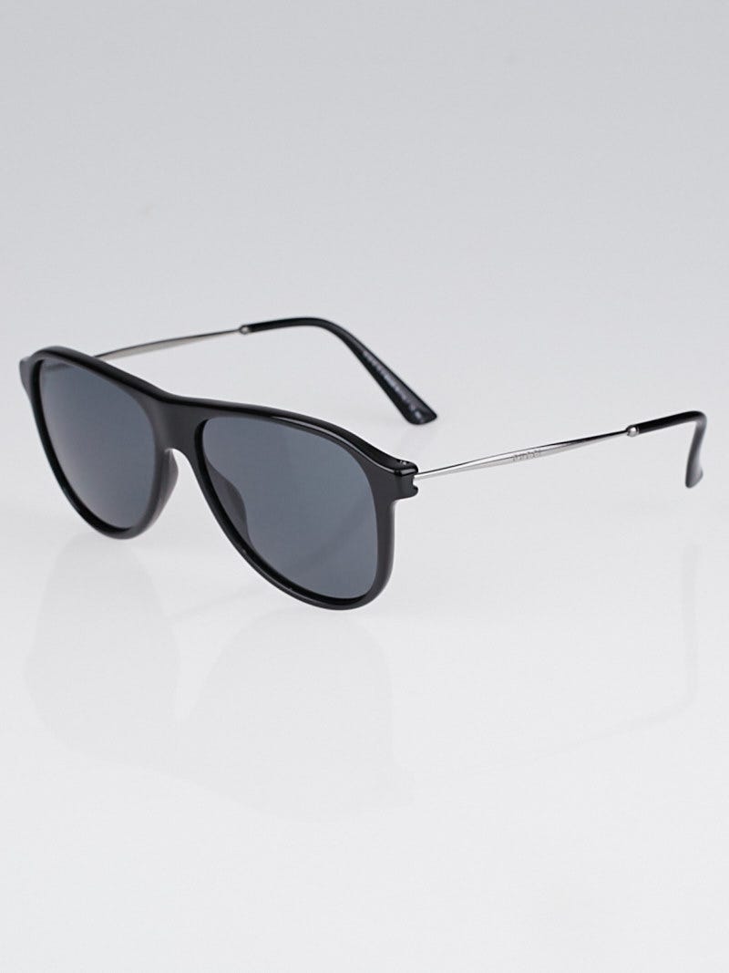 Gucci Black Optyl Frame Aviator Sunglasses-1058/S | Yoogi's Closet