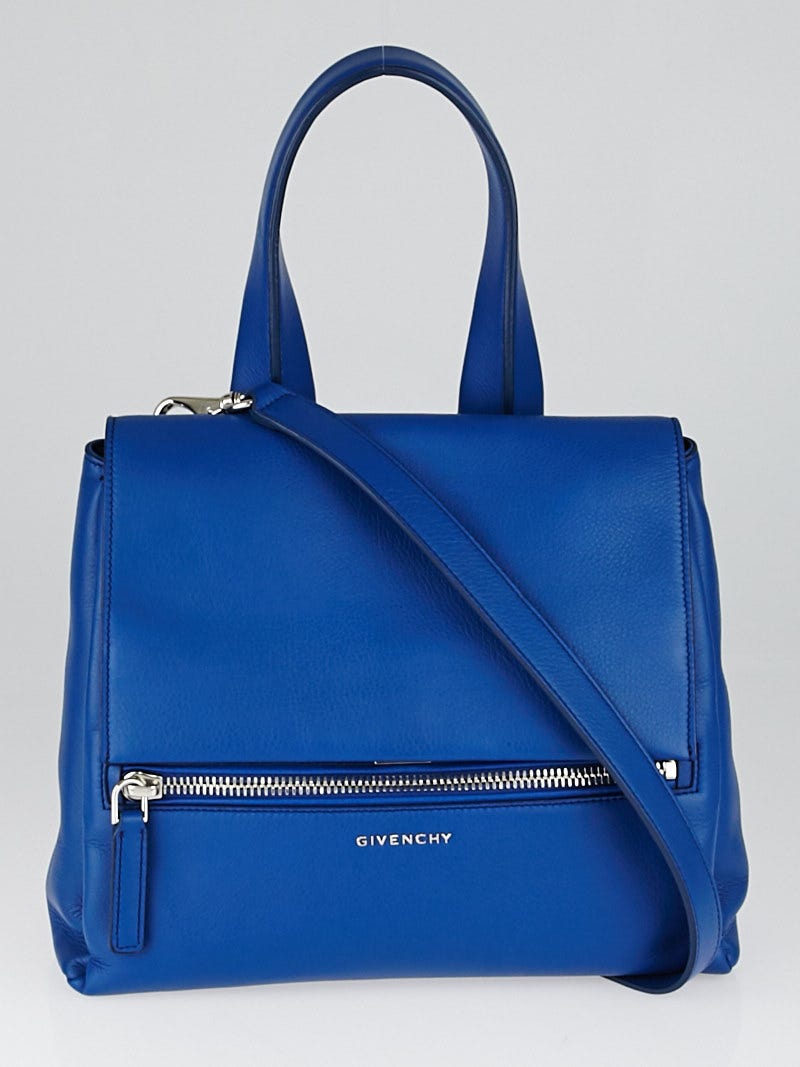 Givenchy Blue Pebbled Leather Pandora Pure Small Bag | Yoogi's Closet