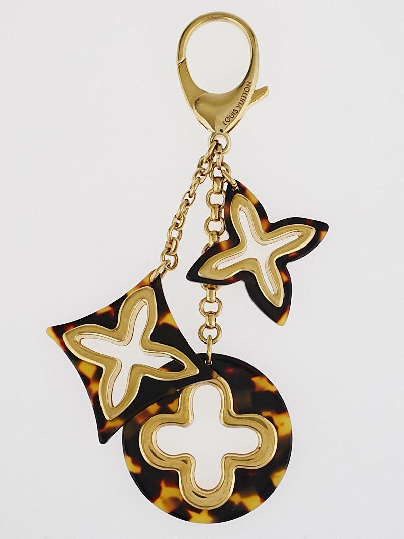 Louis Vuitton Tortoise Shell Resin Insolence Key Holder and Bag Charm ...