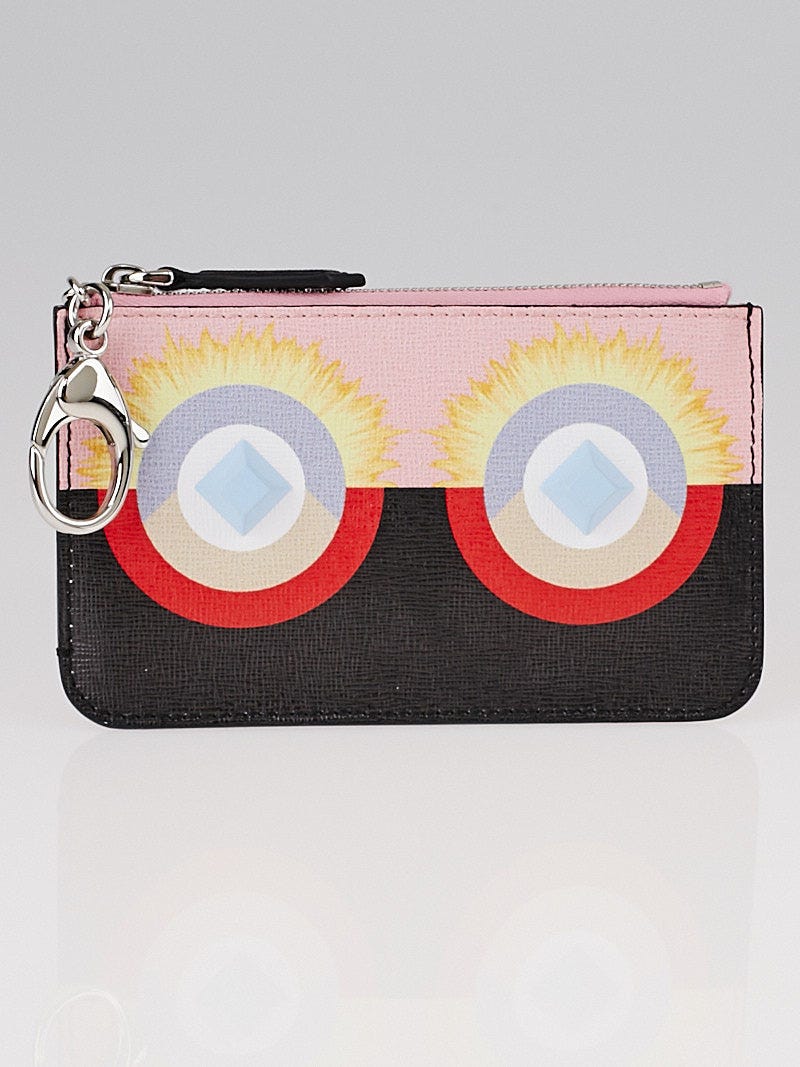 Fendi Bubblegum Crayons Colorblock Leather Pochette Cles Key and Change ...