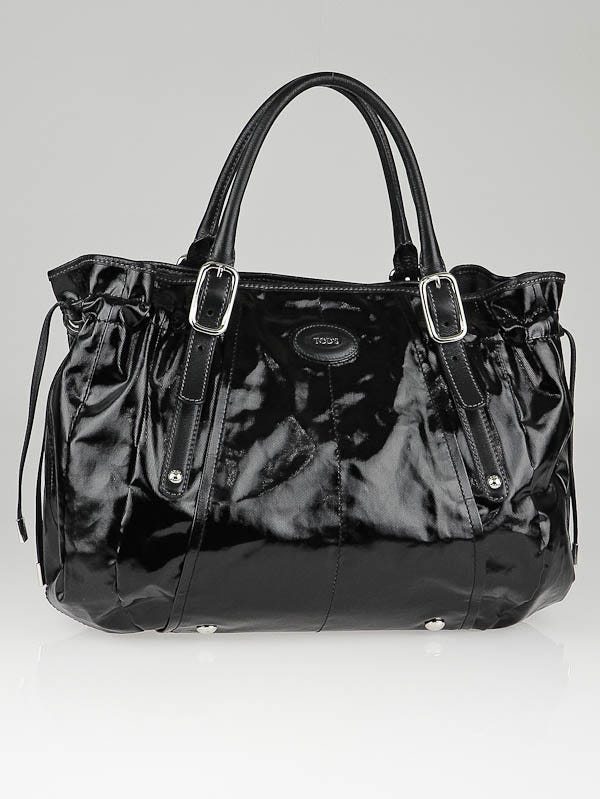 Tod's Black Coated Canvas G-Bag Shopping Grande Tote Bag | Yoogi's Closet