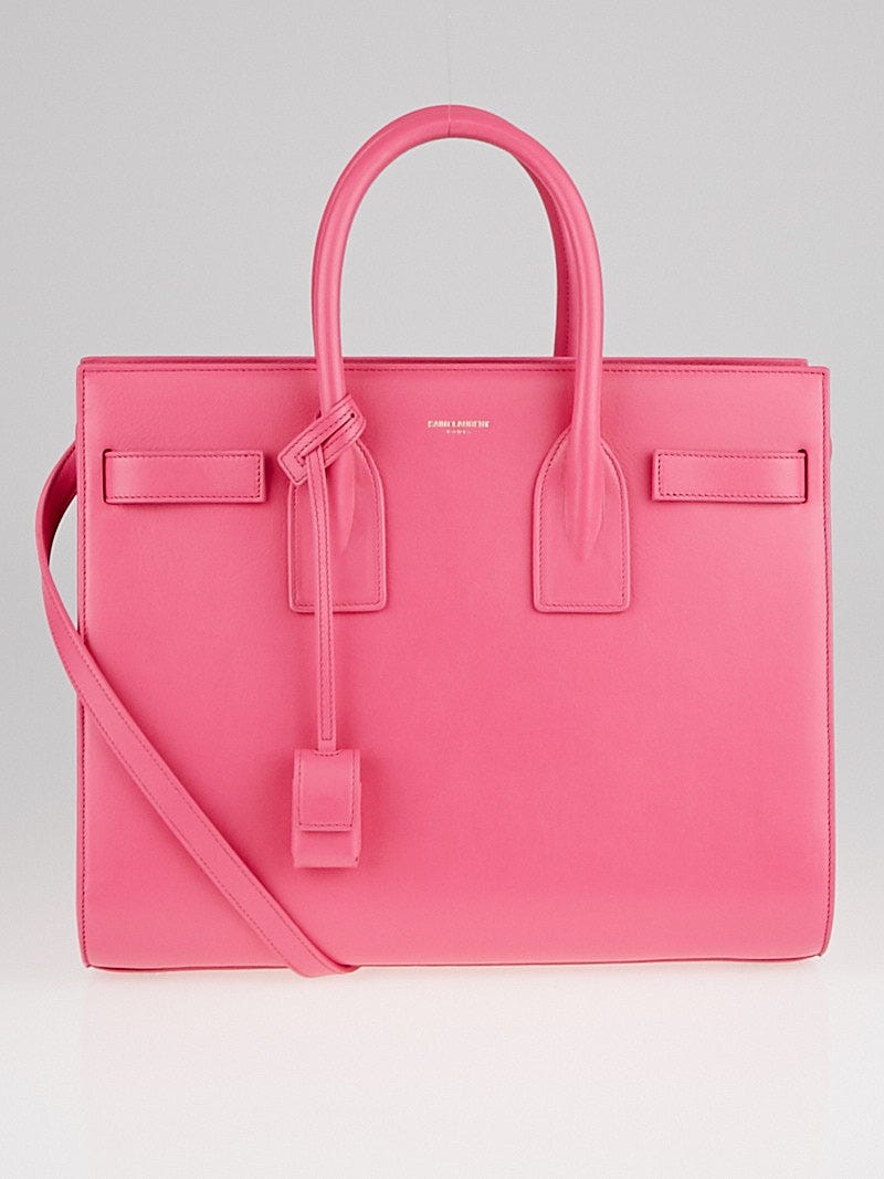 Yves Saint Laurent Pink Smooth Calfskin Leather Small Sac de Jour Tote ...