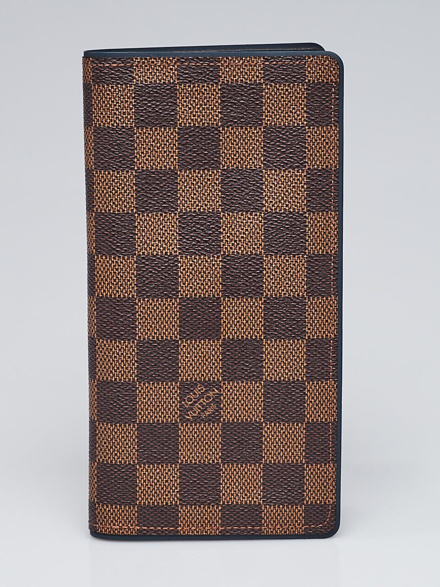 Louis Vuitton Damier Canvas Brazza Blue Wallet | Yoogi's Closet
