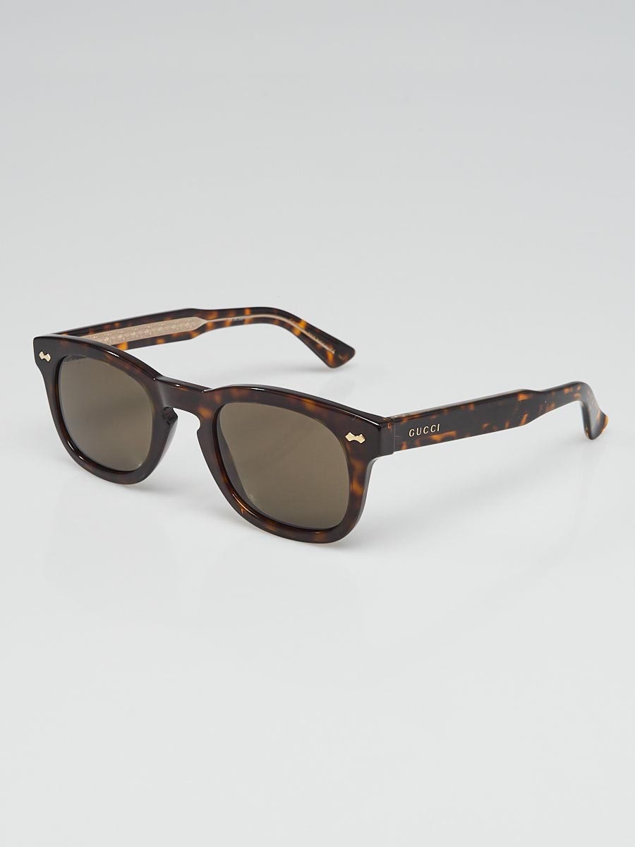 Gucci Tortoise Shell Frame Sunglasses - 0182S | Yoogi's Closet