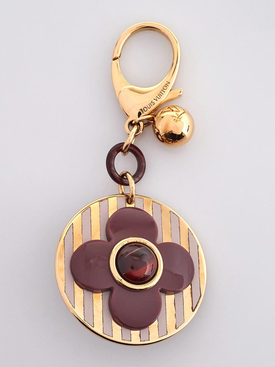 Louis Vuitton Purple Flower Key Chain and Bag Charm | Yoogi's Closet