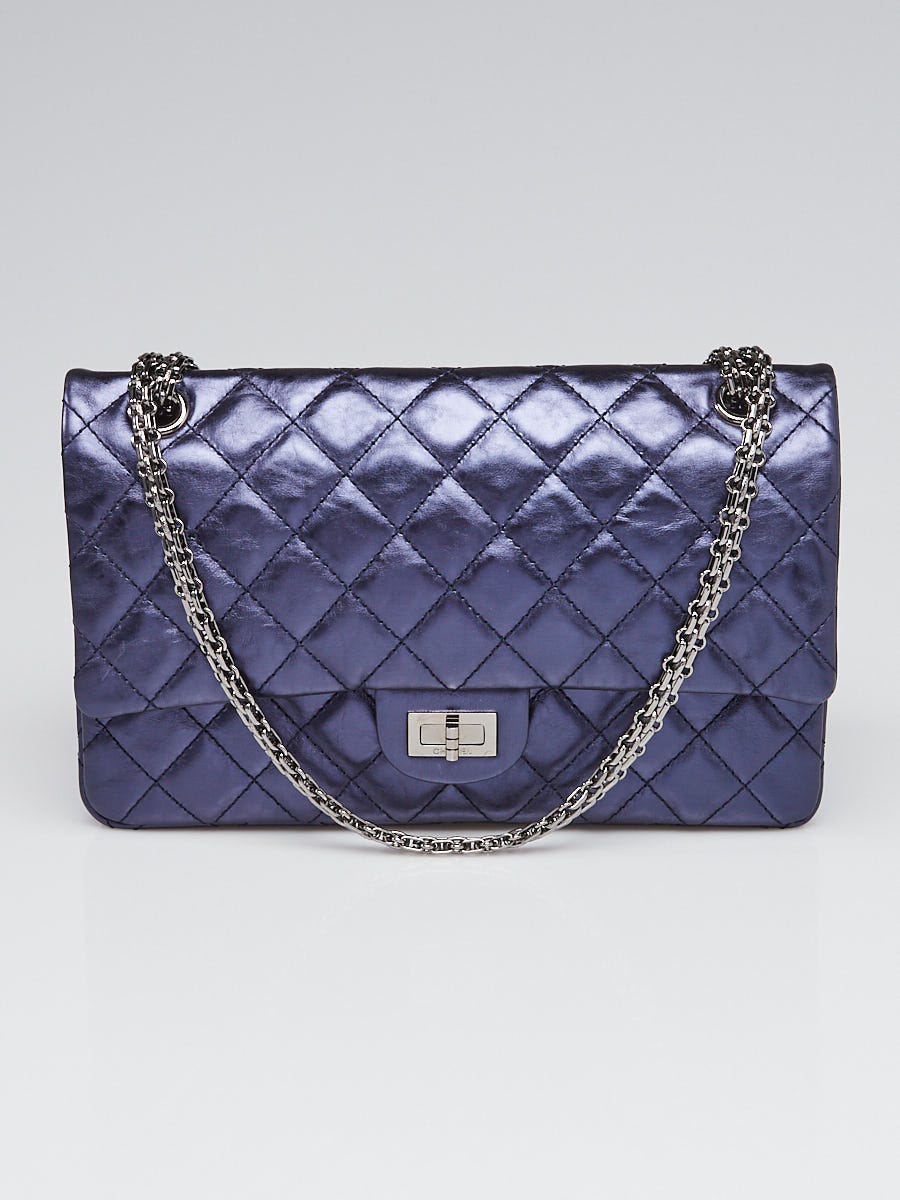 Chanel Dark Navy Blue Reissue 2.55 Quilted Calfskin Leather 226 Flap ...