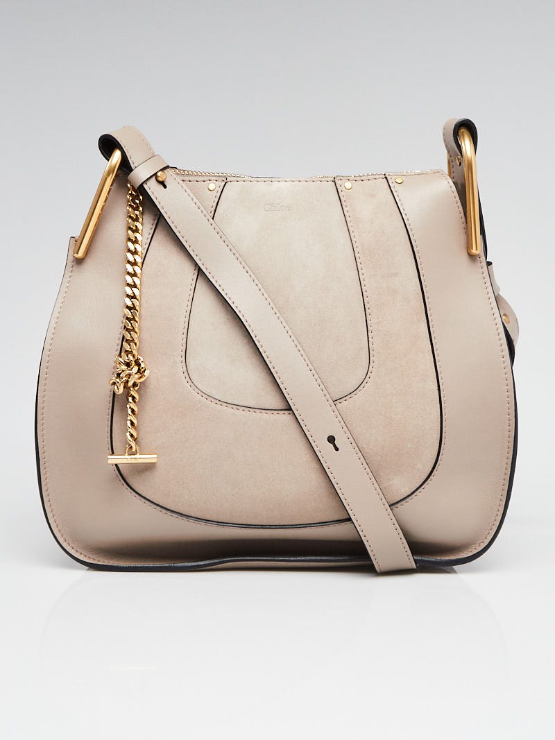 Chloe Motty Grey Leather/Suede Hayley Small Hobo Bag | Yoogi's Closet