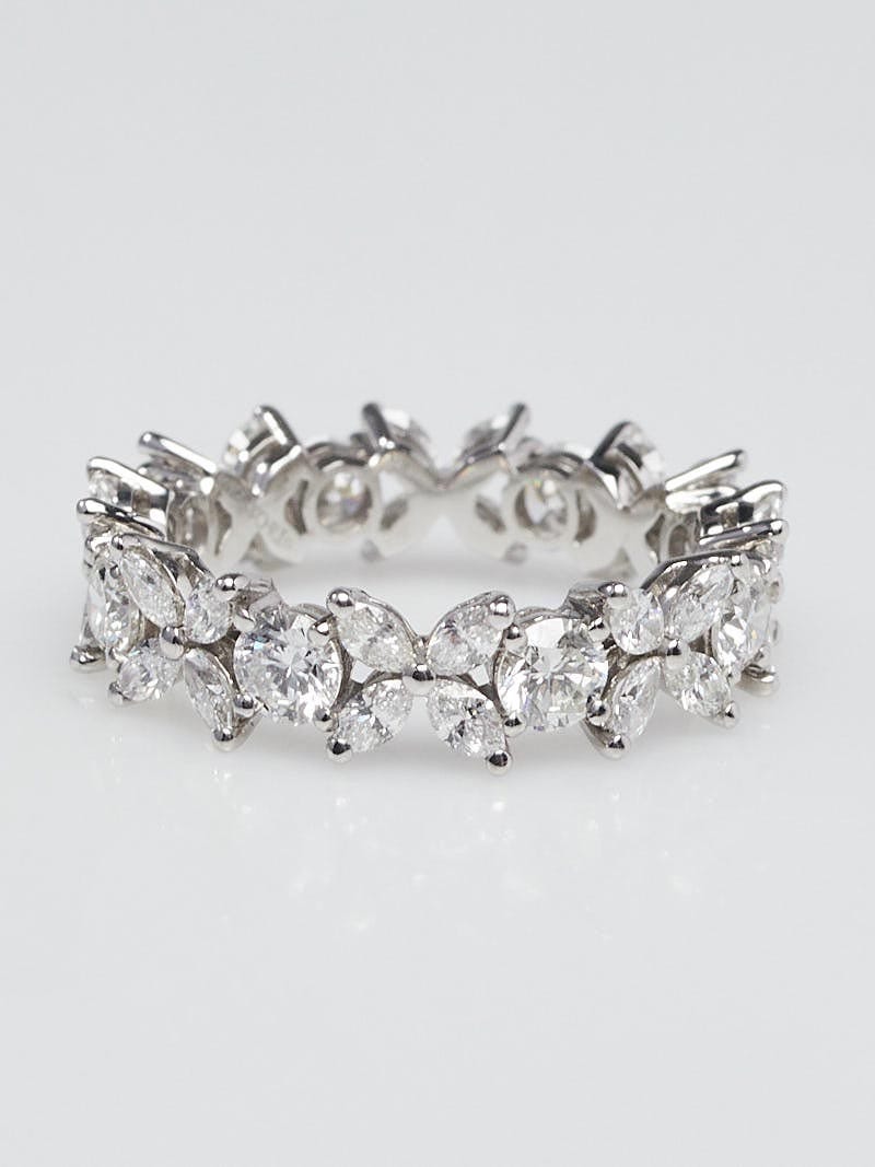 Tiffany & Co. Platinum and Diamond Victoria Ring Size 5 | Yoogi's Closet