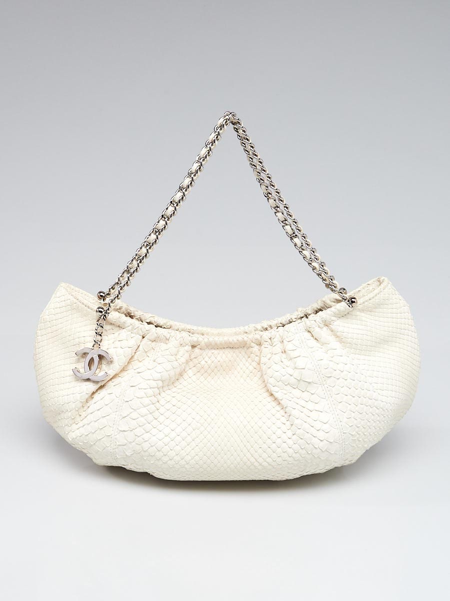 Chanel White Python Skin Small Shoulder Bag | Yoogi's Closet