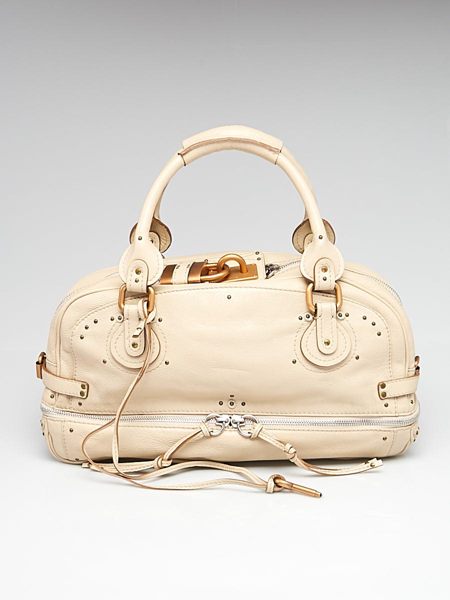Chloe Blanc Leather Large Paddington East/West Zippy Satchel Bag ...