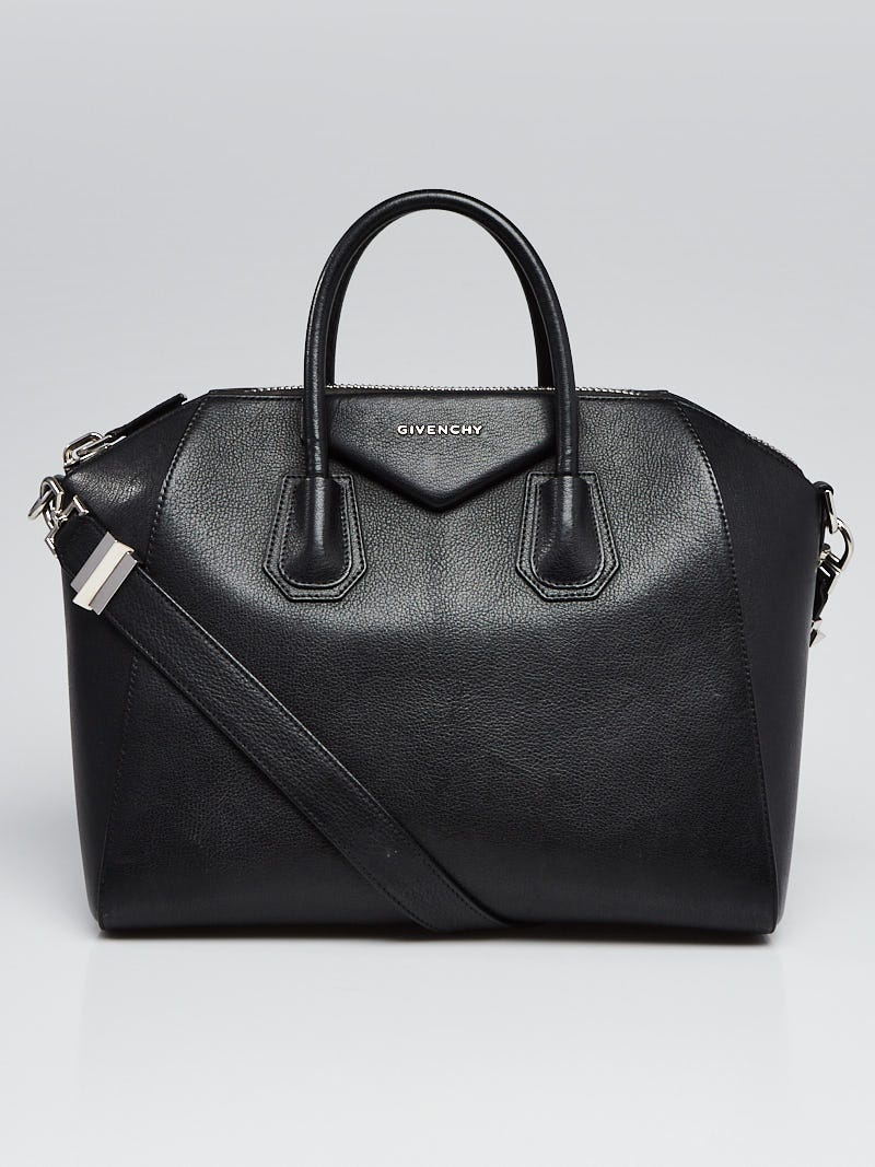 Givenchy Black Sugar Goatskin Leather Medium Antigona Bag | Yoogi's Closet