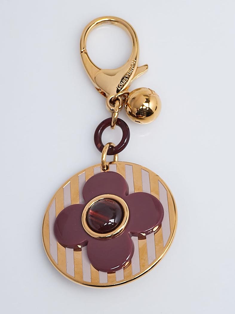 Louis Vuitton Purple Flower Key Chain and Bag Charm | Yoogi's Closet