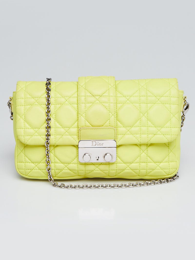 Christian Dior Yellow Cannage Quilted Lambskin Leather Miss Dior Small ...