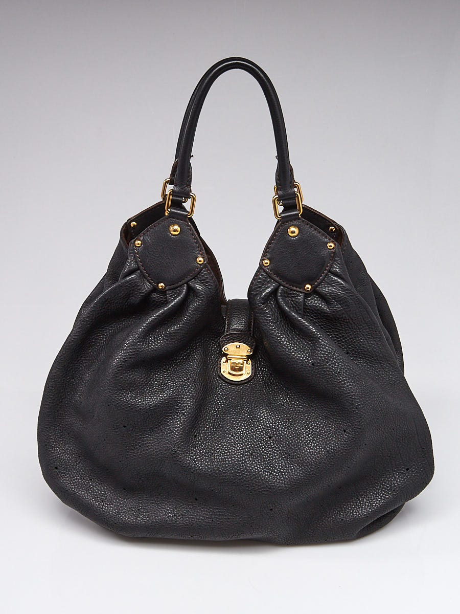 Louis Vuitton Black Monogram Mahina Leather XL Bag | Yoogi's Closet