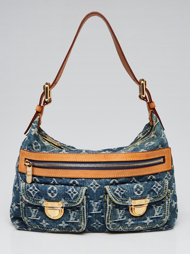 Louis Vuitton Blue Denim Monogram Denim Baggy PM Bag | Yoogi's Closet