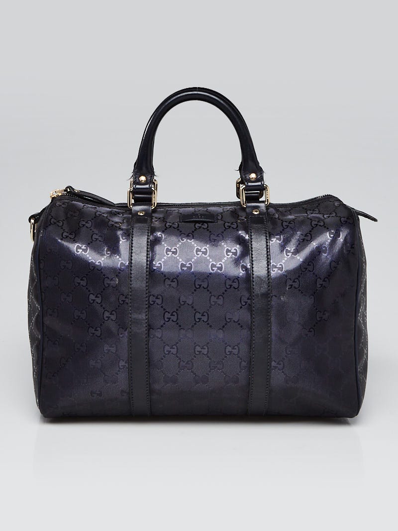 Gucci Blue GG Imprime Coated Canvas Medium Joy Boston Bag | Yoogi's Closet