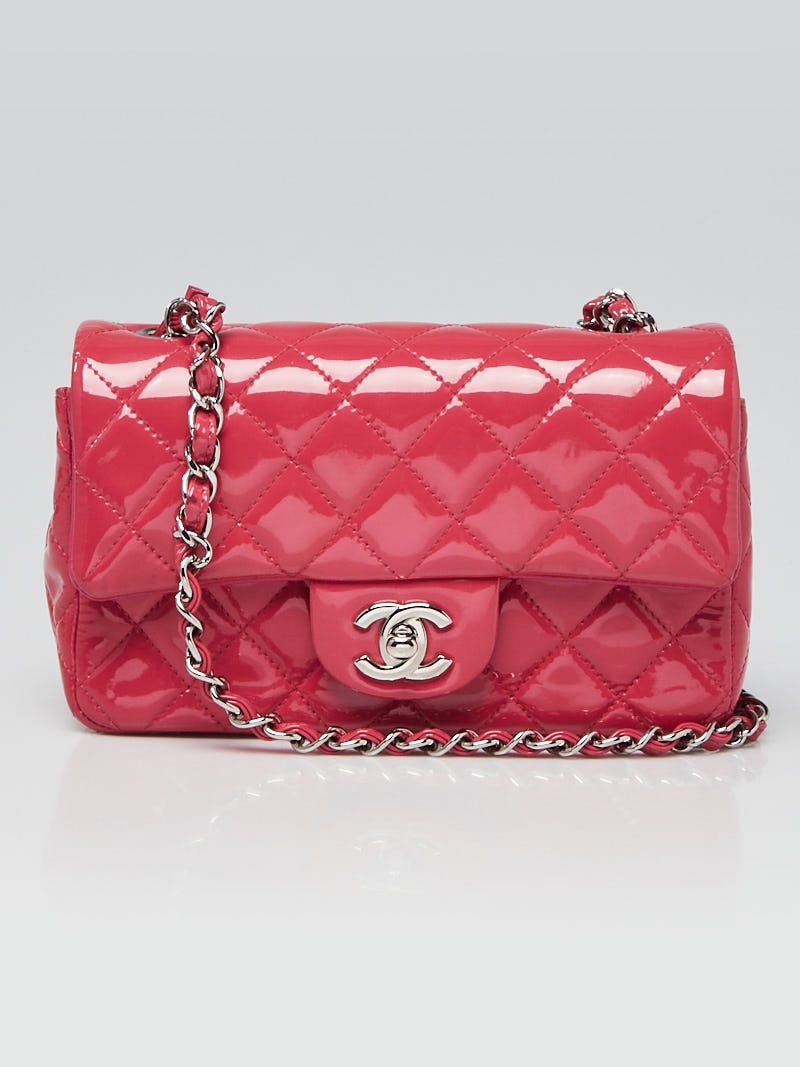 Chanel Pink Quilted Patent Leather Classic New Mini Flap Bag | Yoogi's ...