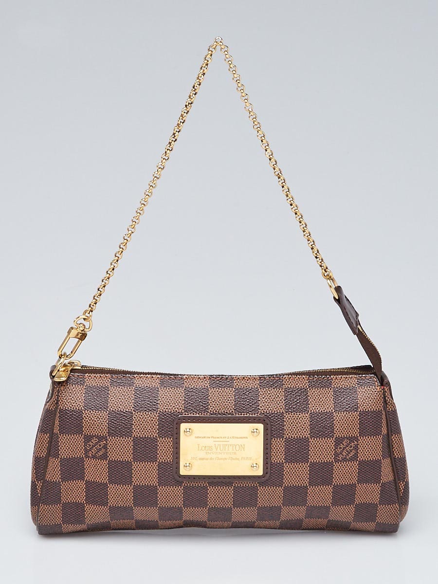 Louis Vuitton Damier Canvas Eva Clutch Bag w/o Long Strap | Yoogi's Closet