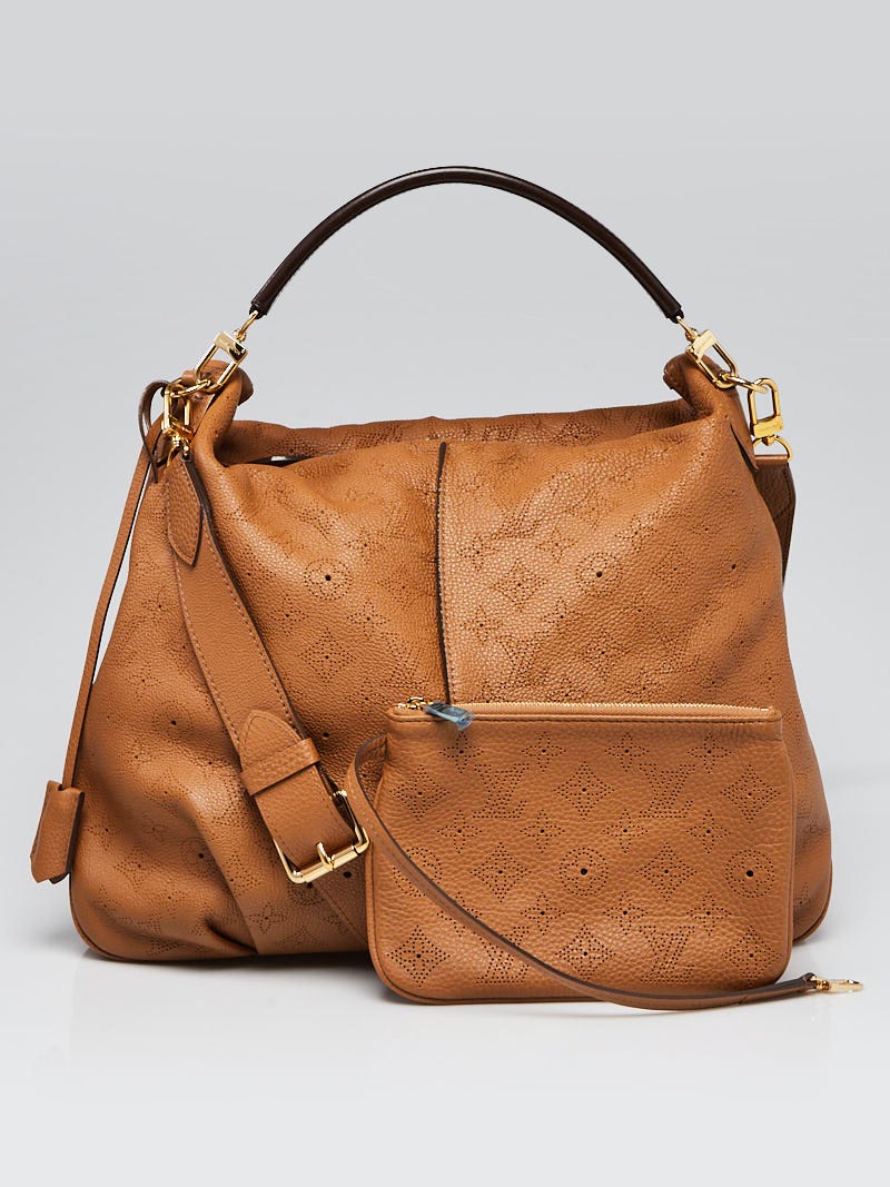 Louis Vuitton Caramel Monogram Mahina Leather Selene MM Bag | Yoogi's ...