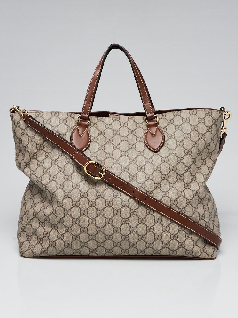 Gucci Beige GG Coated Canvas Supreme Tote Bag | Yoogi's Closet