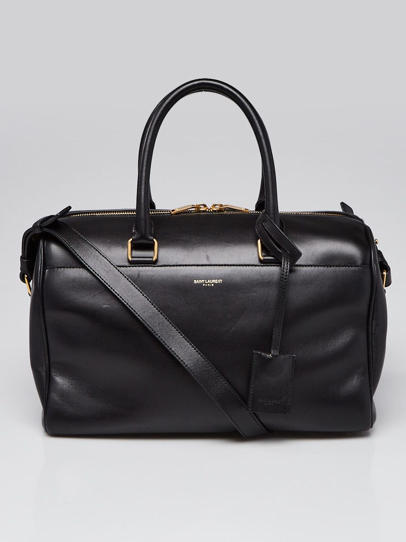 Yves Saint Laurent Black Calfskin Leather Classic Duffle 6 Bag | Yoogi ...
