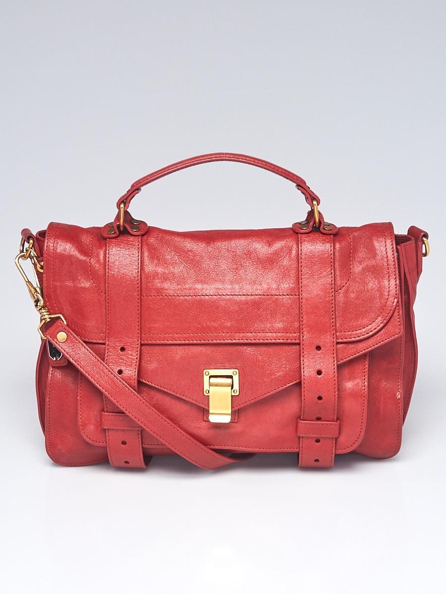Proenza Schouler Red Leather Medium PS1 Satchel Bag | Yoogi's Closet