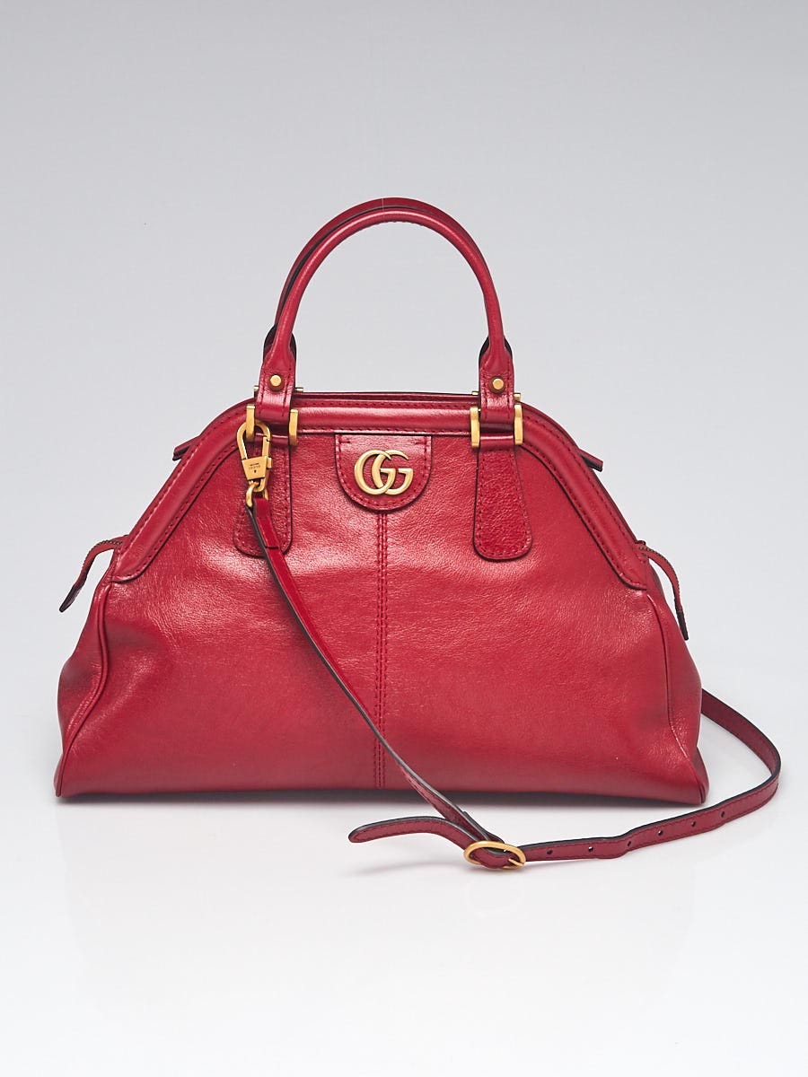Gucci Red Leather Re(Belle) Medium Shoulder Bag | Yoogi's Closet