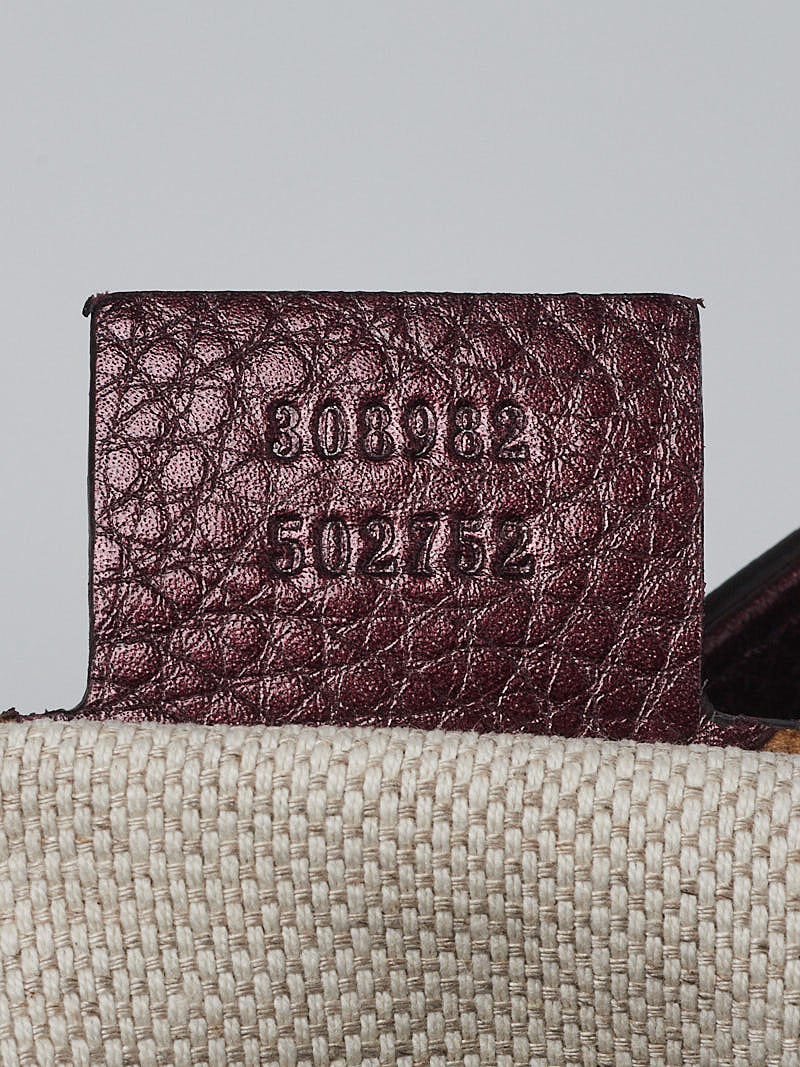 Gucci Metallic Purple Pebbled Leather Soho Chain Tote Bag Gucci Metallic Purple Pebbled Leather Soho Chain Tote Bag